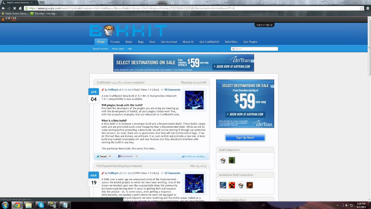 WINDOWS - Minecraft 1.5+ How to create a Bukkit Server [HD] - YouTube