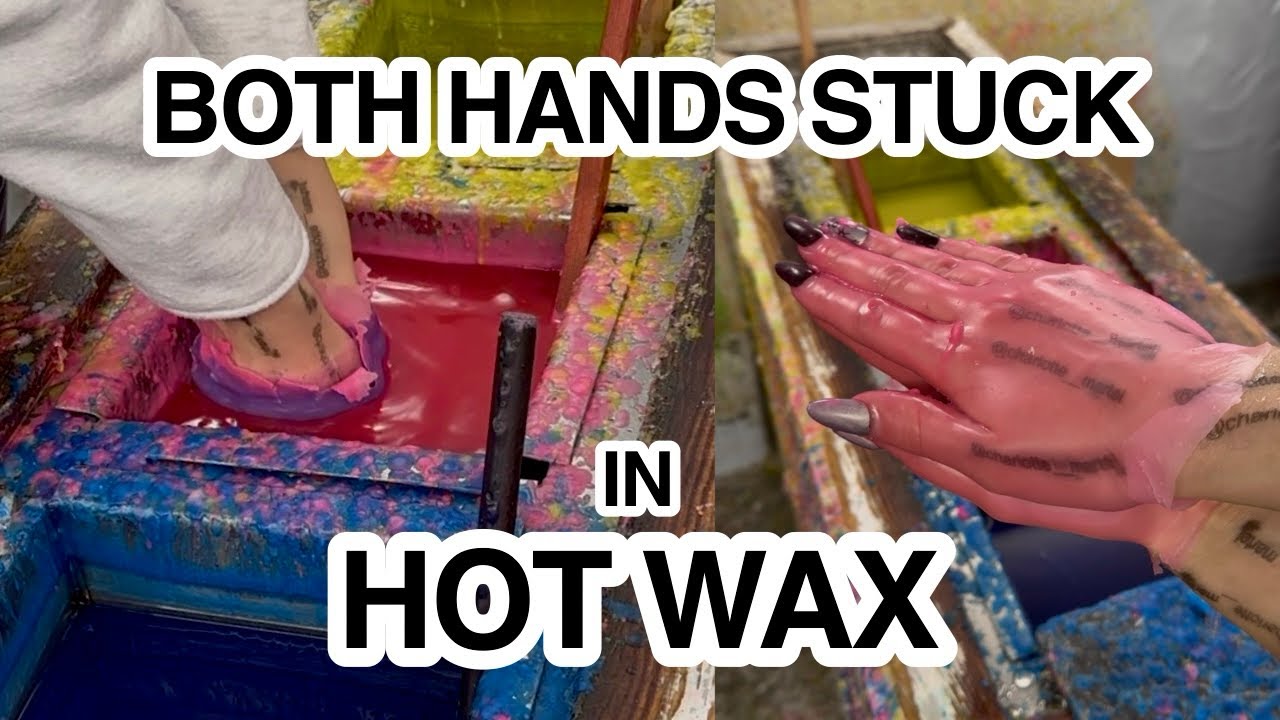 i dipped both my hands in hot wax!!! | oddly satisfying wax hand & wax ...