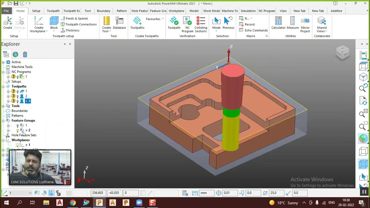 Powermill Step By Step Training Day-6 Part-2 | Feature Face Milling Complete Tutorial - YouTube