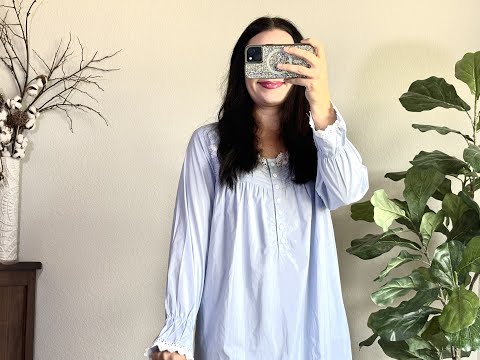 Review of Viakeo 100% Cotton Nightgowns For Women Victorian Night Gown Long Sleeve House Dress With