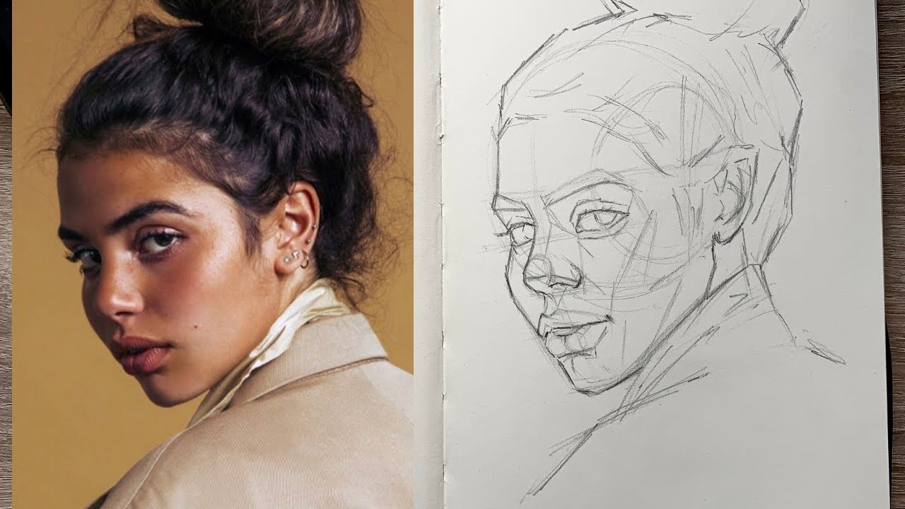 How to Draw a portrait using the Loomis method - YouTube