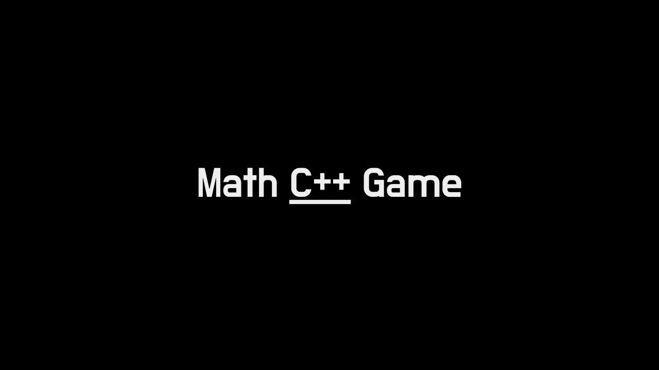 Math Cpp Game - YouTube