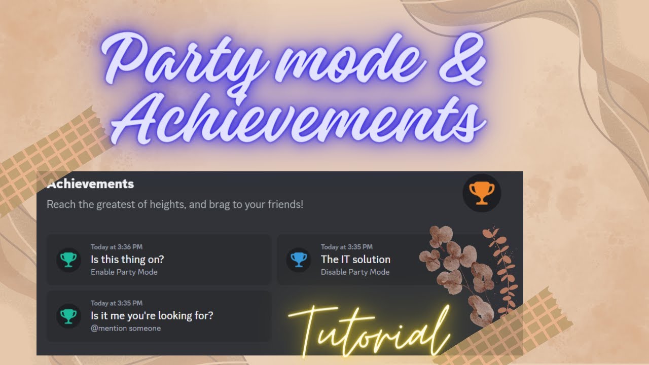 Party Mode & Achievements | Discord server | Tutorial - YouTube