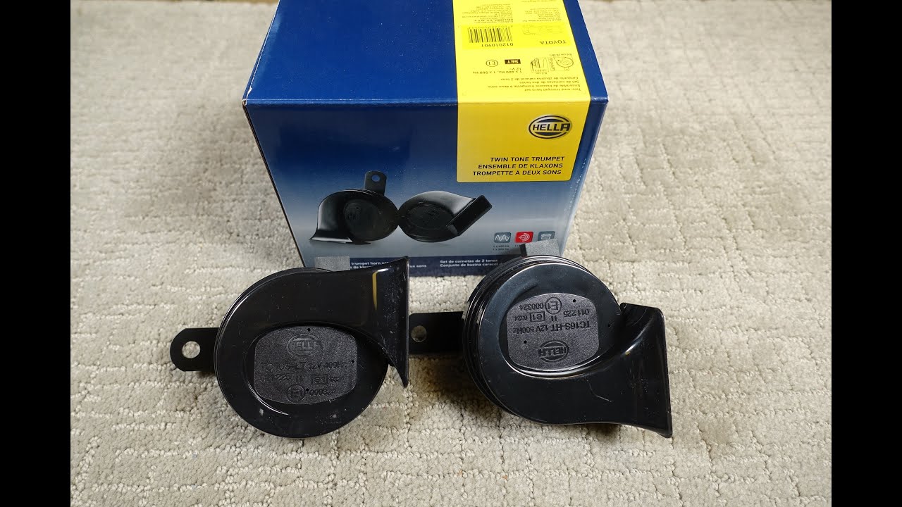 Review and Installation of a Hella Horn for a Toyota RAV4 - YouTube