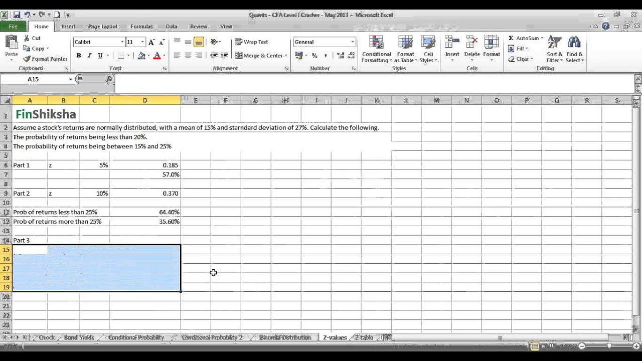 FinShiksha - Finance Concepts - Quant Finance - Standard Normal ...