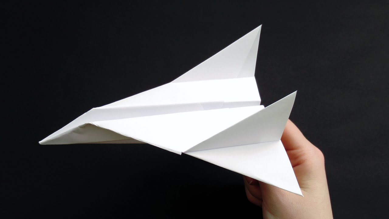 How to make a paper fighter. Origami airplane - YouTube