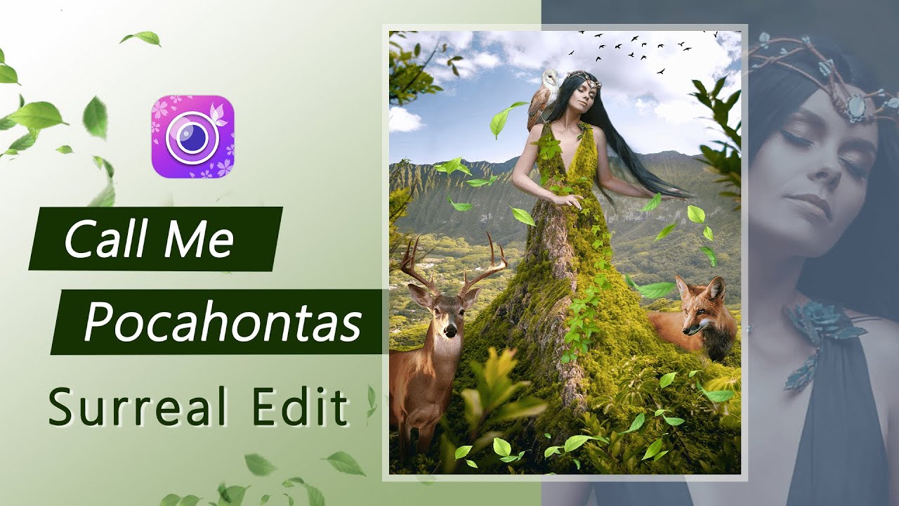 Pocahontas Editing Tutorial 🍃 | YouCam Perfect App Tuturial - YouTube