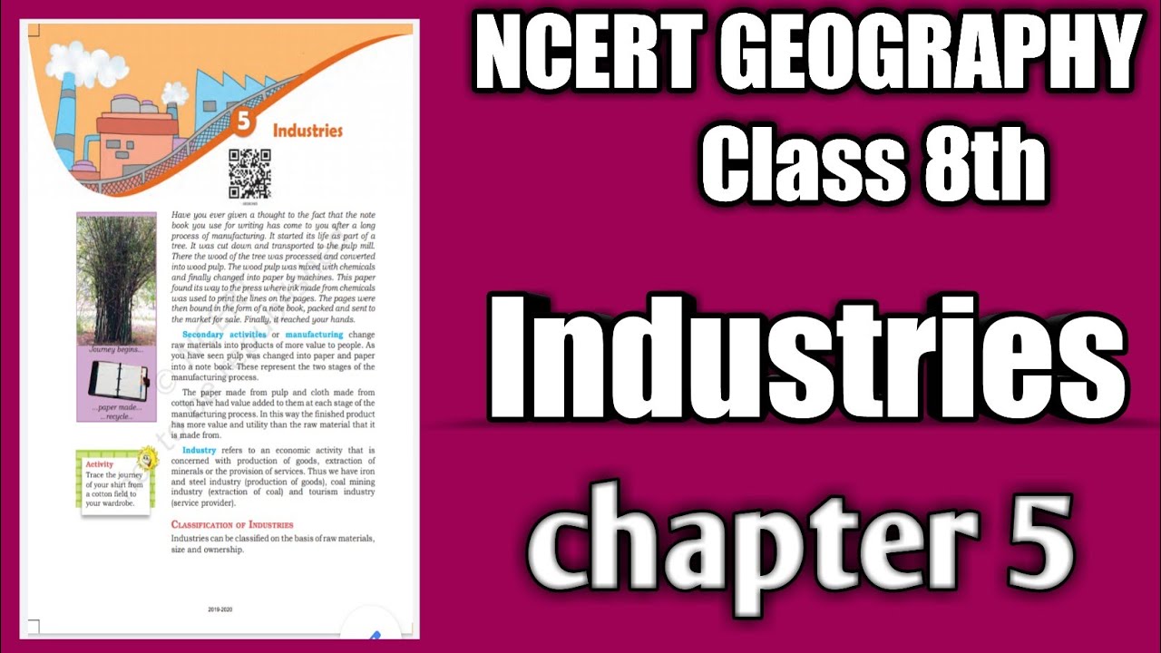 Industries chapter 5 NCERT class 8 Geography 1.1 - YouTube