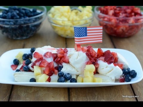 Red, White and Blue Banana Split - YouTube