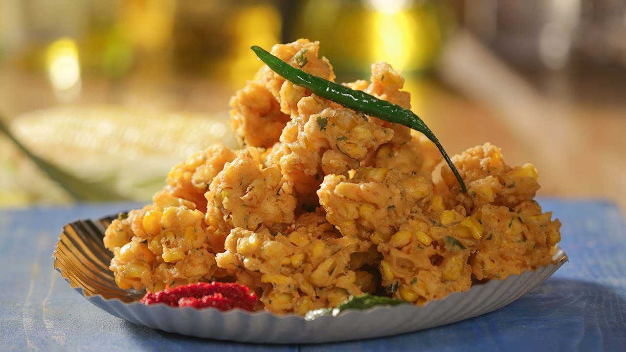 Lonavala Corn Bhajiya Recipe | How To Make Corn Pakoda | Instant Snack ...