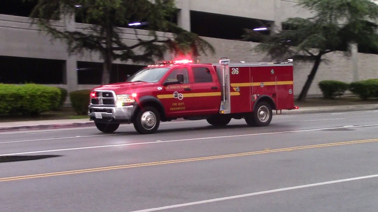 LACoFD squad 36 and 116 transporting - YouTube