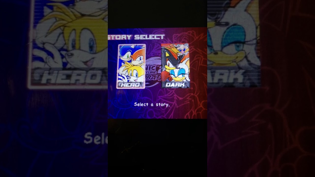 Sonic Adventure 2 Hero Side on the Left and Dark Side on the Right and ...