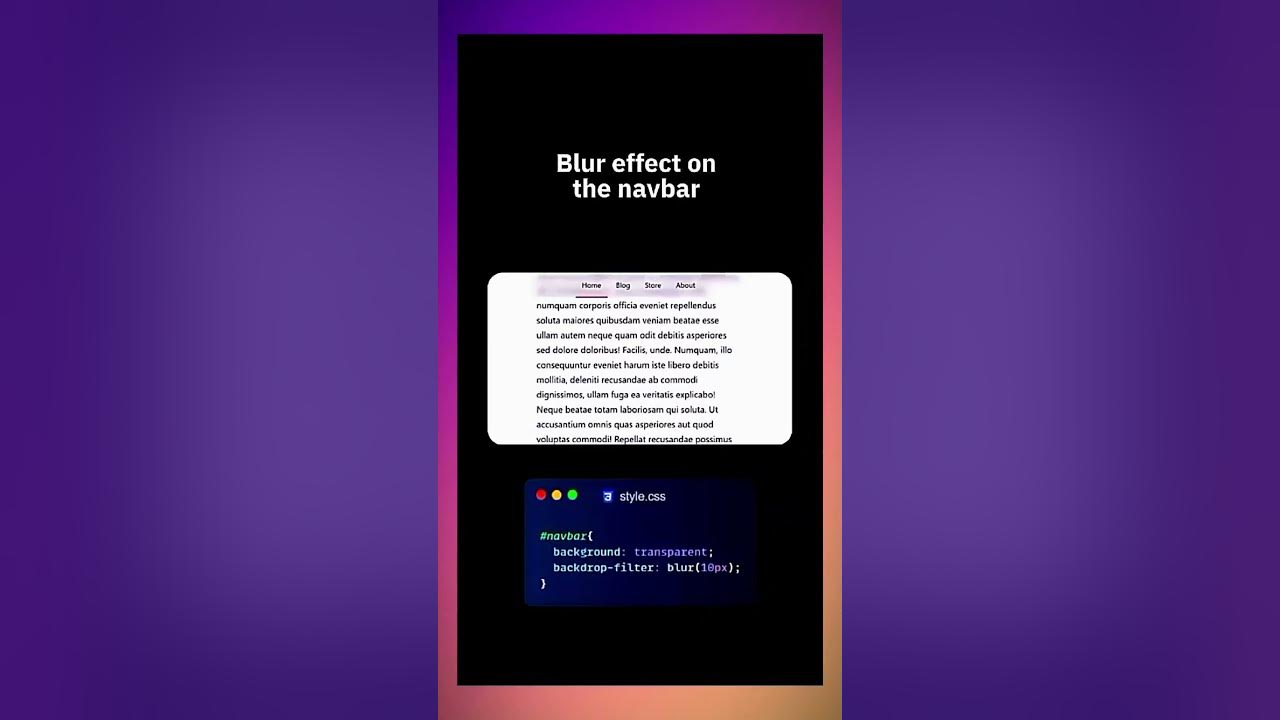 Blur Effect CSS #css #developer #alonsonavastack - YouTube