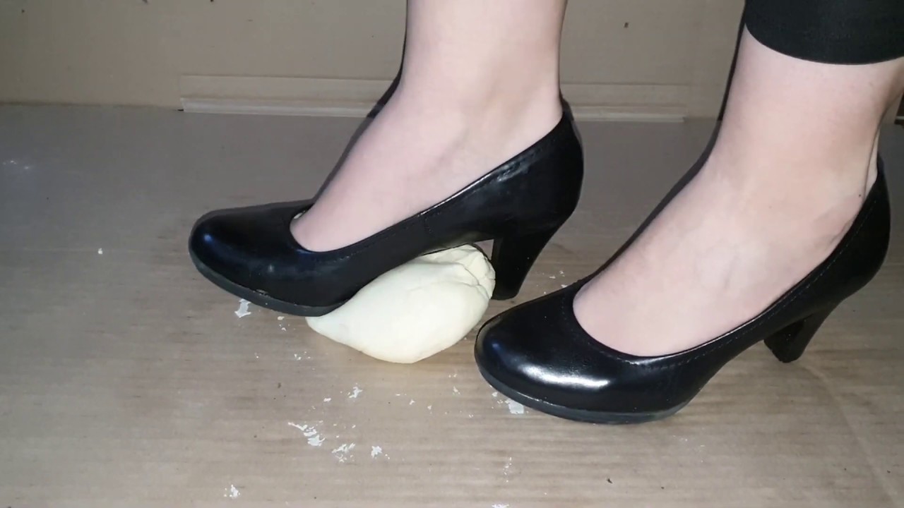Dough Trample in Office High Heels & Bare Feet - Preview - YouTube