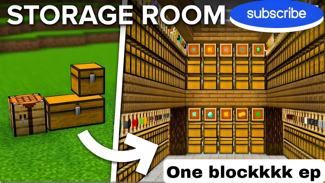 Making Storage Room || One block Ep 1 - YouTube