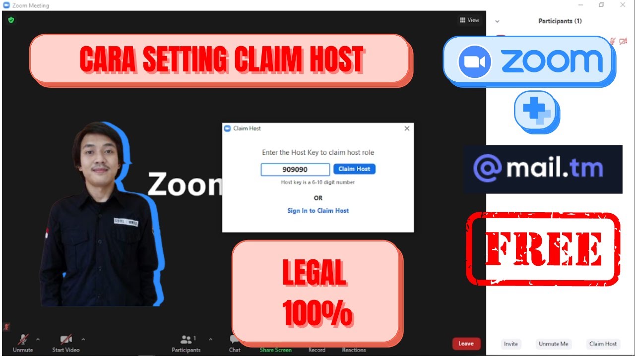 CARA SETTING CLAIM HOST DI AKUN BASIC ZOOM MEETING | Banda Subagja ...