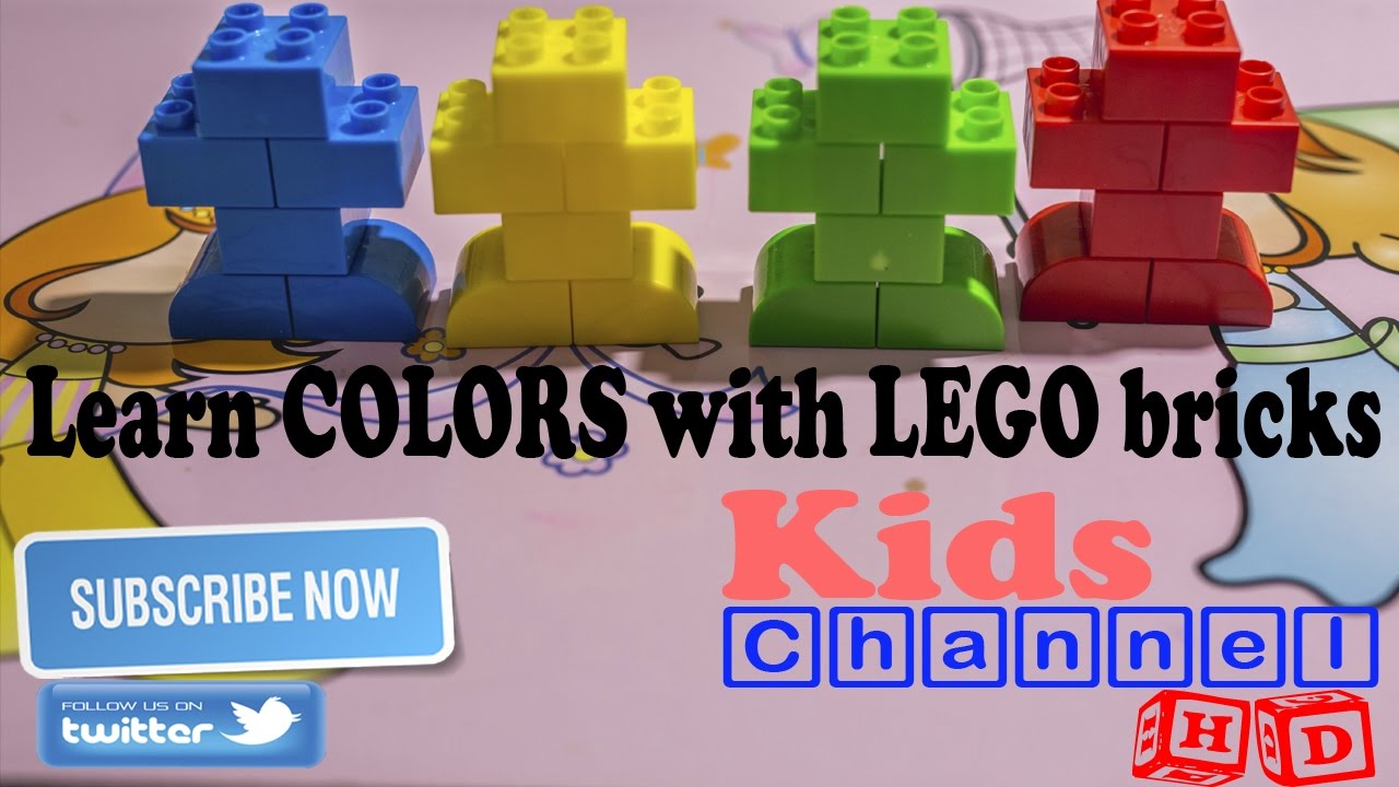 Learn COLORS with LEGO bricks for Children, Toddlers and Babies - YouTube