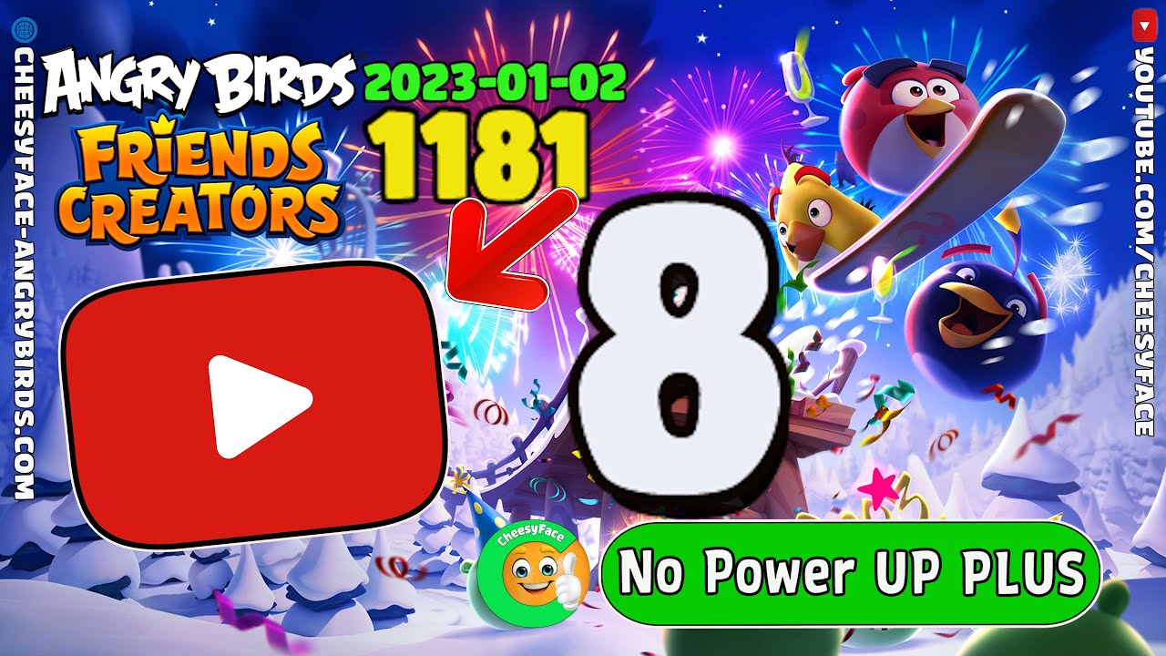 Angry Birds Friends Happy New Year Tournament 1181 Level 8 NO Power UP ...
