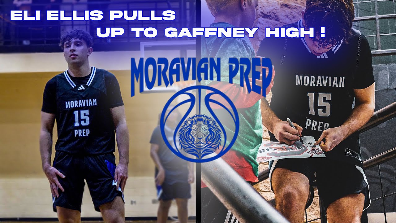 Moravian Prep Vs. Gaffney High! Eli Ellis pulled up and TAKES OVER the gym!!! - YouTube