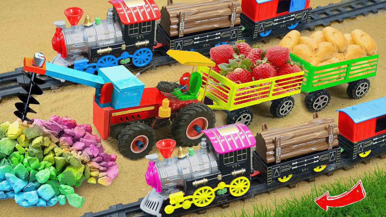 Diy tractor making bulldozer repair train railway | Modern wood cutting ...