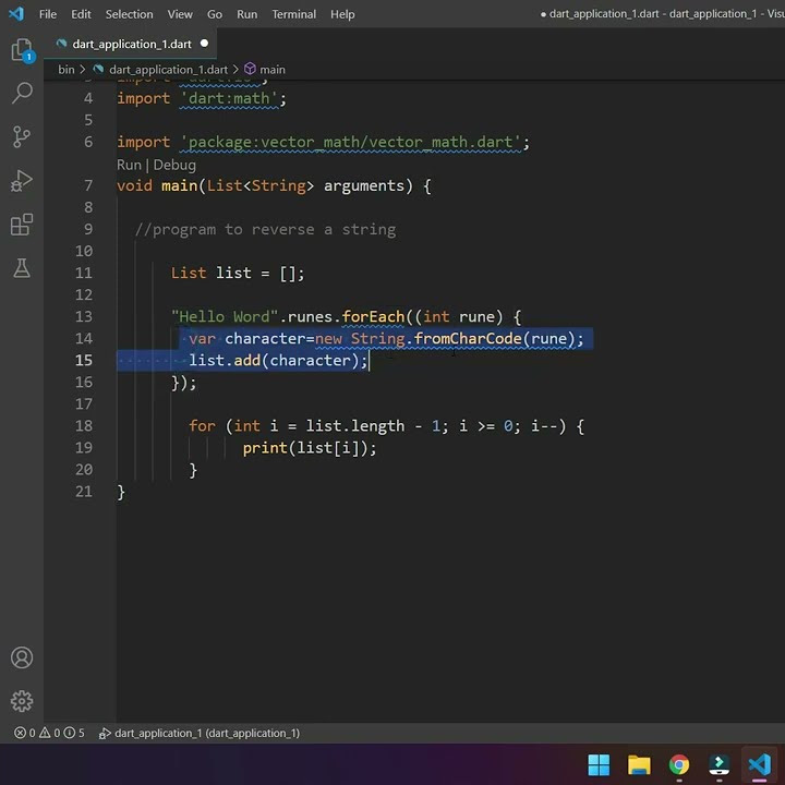 Reverse a String using Dart | Dart for Beginner - YouTube