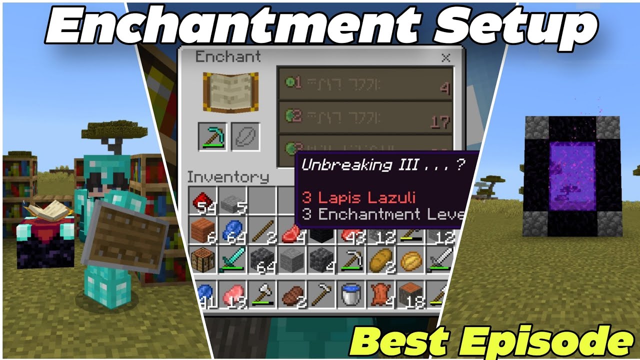 Making A *Enchanting Setup* In Minecraft Pe Survival Series ♥️ - YouTube