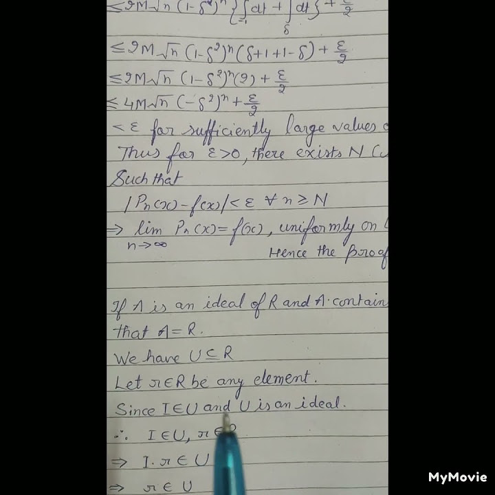 If A is an ideal of R and A contains a unit, prove that A =R.(M.Sc.A A -I- 19.HUKAM RAJ BHAGAT ...