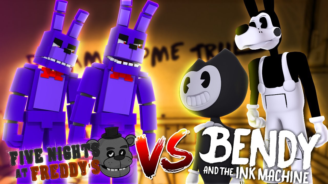 Minecraft Versus - BONNIE FNAF VS BENDY AND THE INK MACHINE & BORIS ...