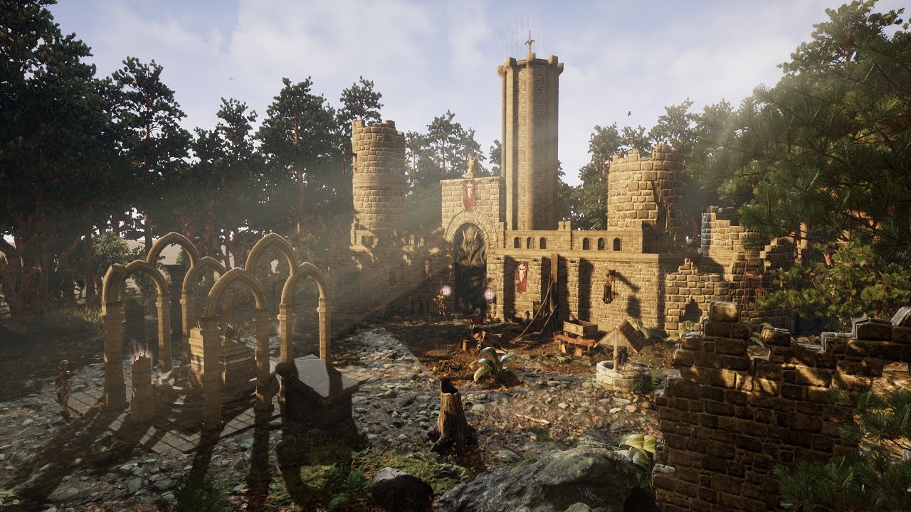 Unreal Engine 4 - Castle Entrance - YouTube