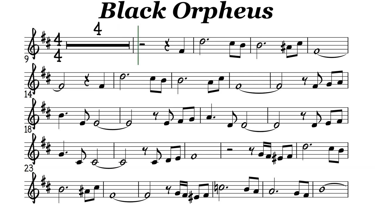 Black Orpheus Bb Instruments Sheet Music Backing Track Play Along ...