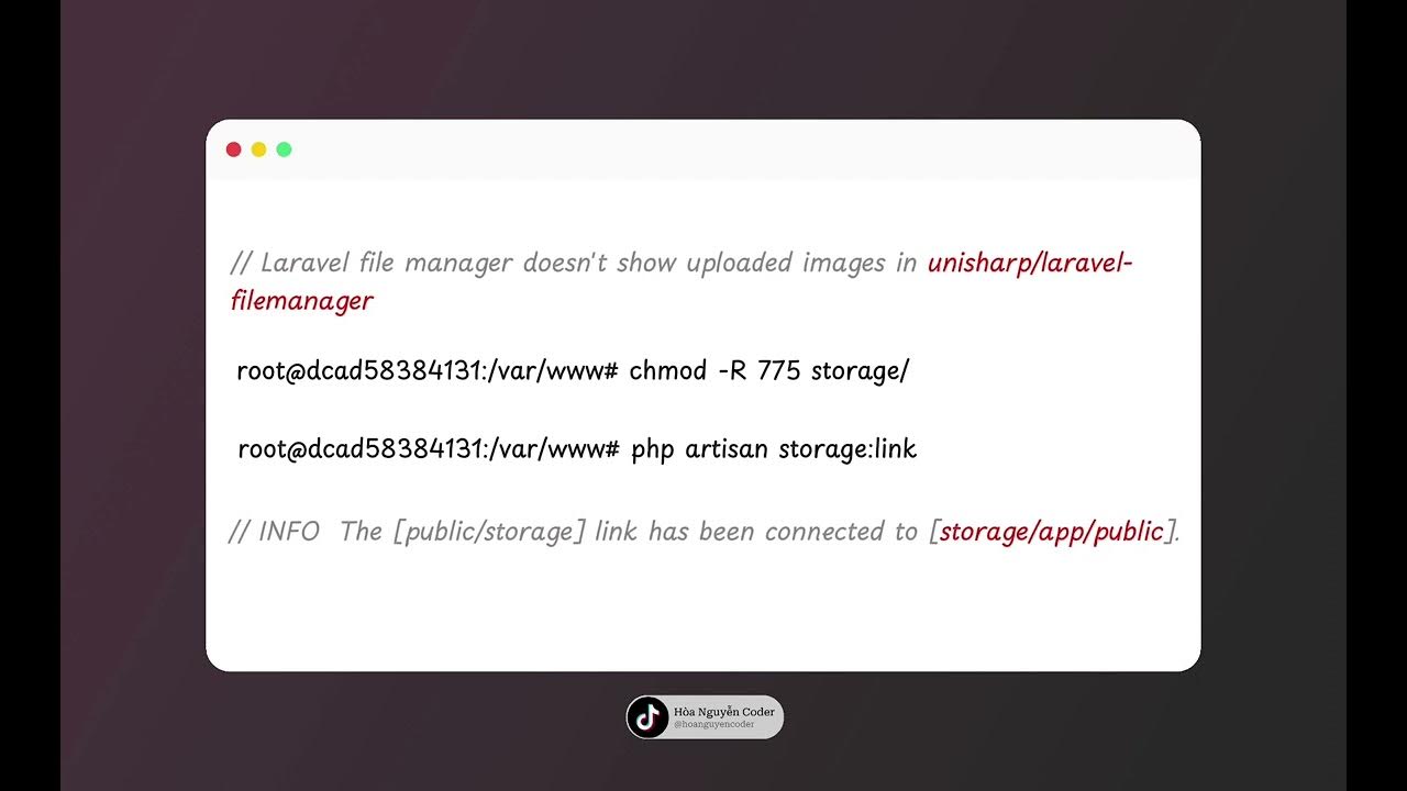 Laravel file manager doesn't show uploaded images in "unisharp/laravel-filemanager" - YouTube
