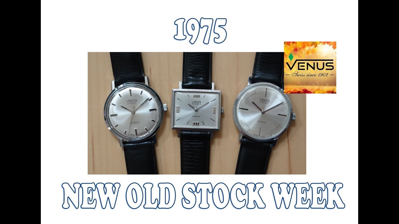 3 New Old Stock (NOS) Venus men's vintage dress watches - all manual ...