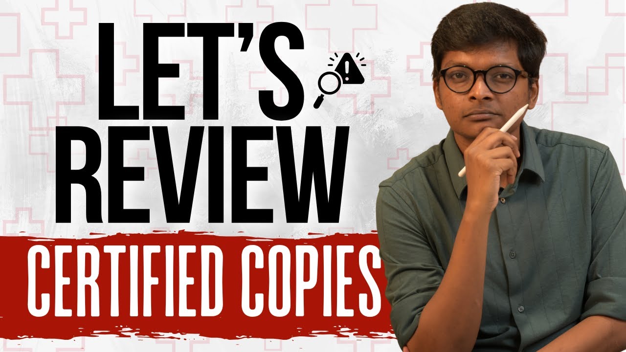 CERTIFIED COPIES REVIEW - SELF DIAGNOSE YOUR MISTAKES - YouTube