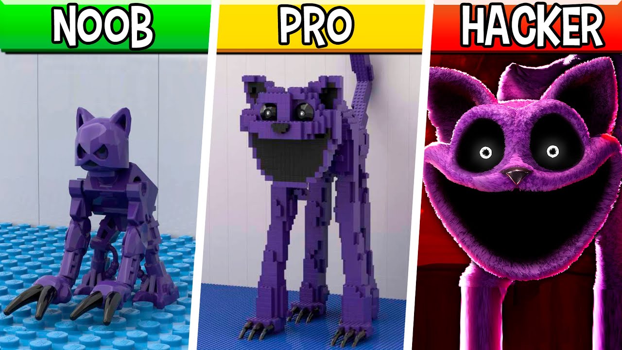 LEGO CatNap : Noob, Pro, HACKER! / (Poppy Playtime Chapter 3) - YouTube