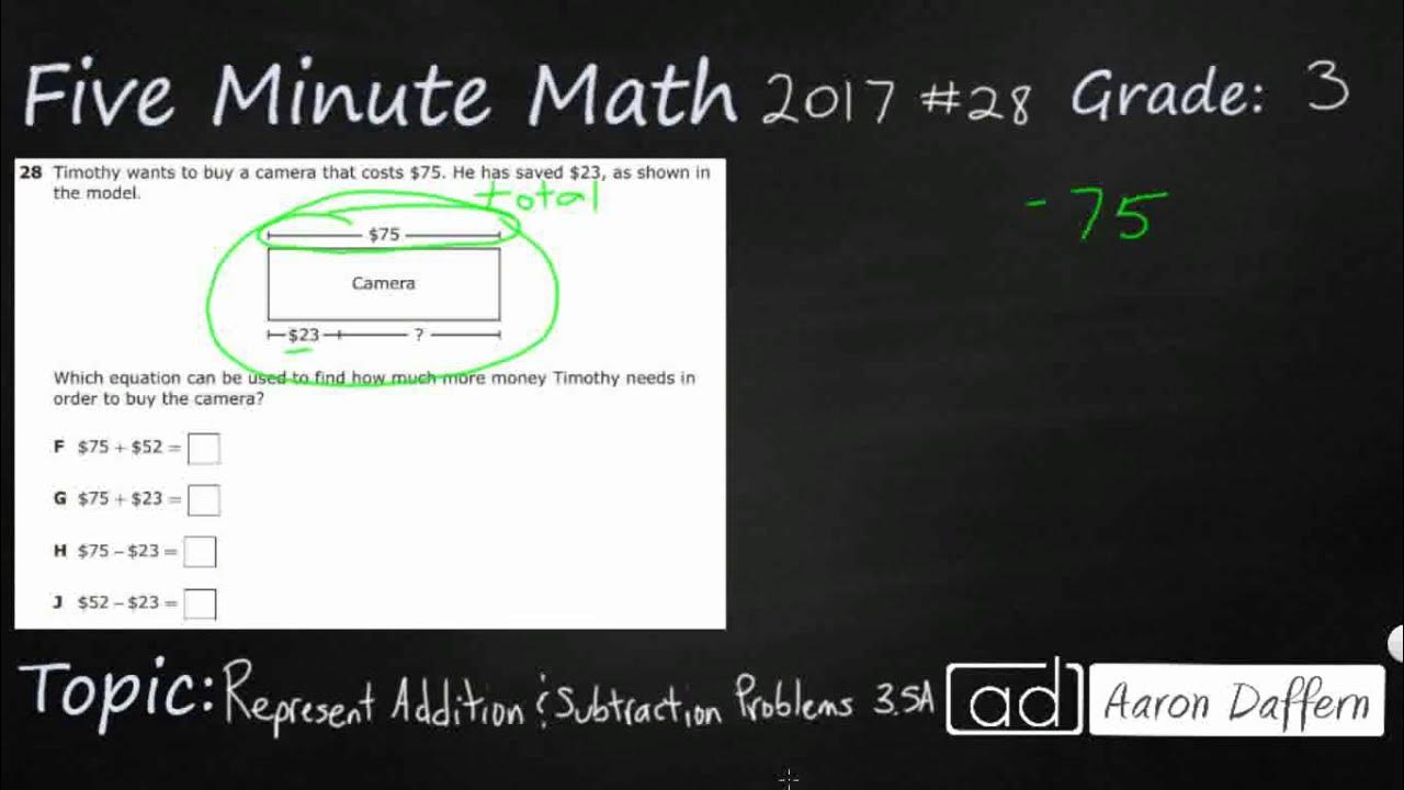 3rd Grade STAAR Practice Representing Addition and Subtraction Problems ...