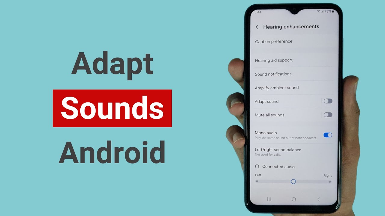How to Adapt Sound on Android - YouTube