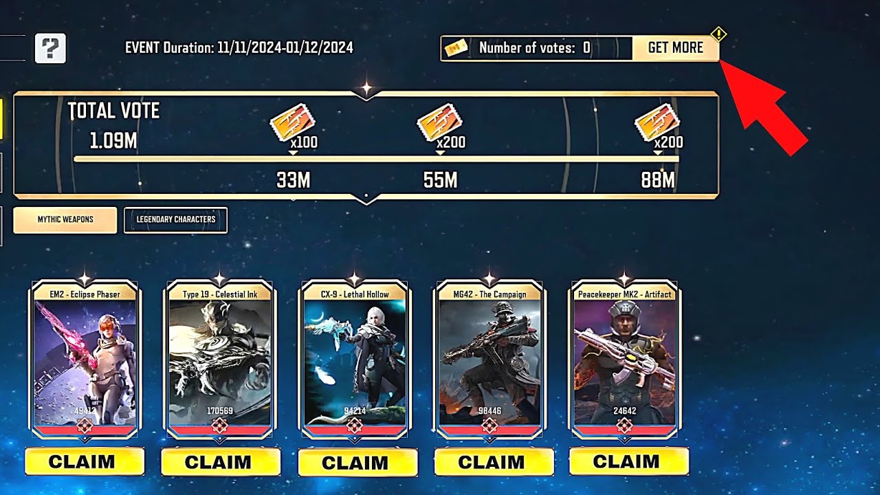 *NEW* CODM CHOOSE YOUR FAVOURITE MYTHIC GUN & FREE SERIES POINTS IN ...