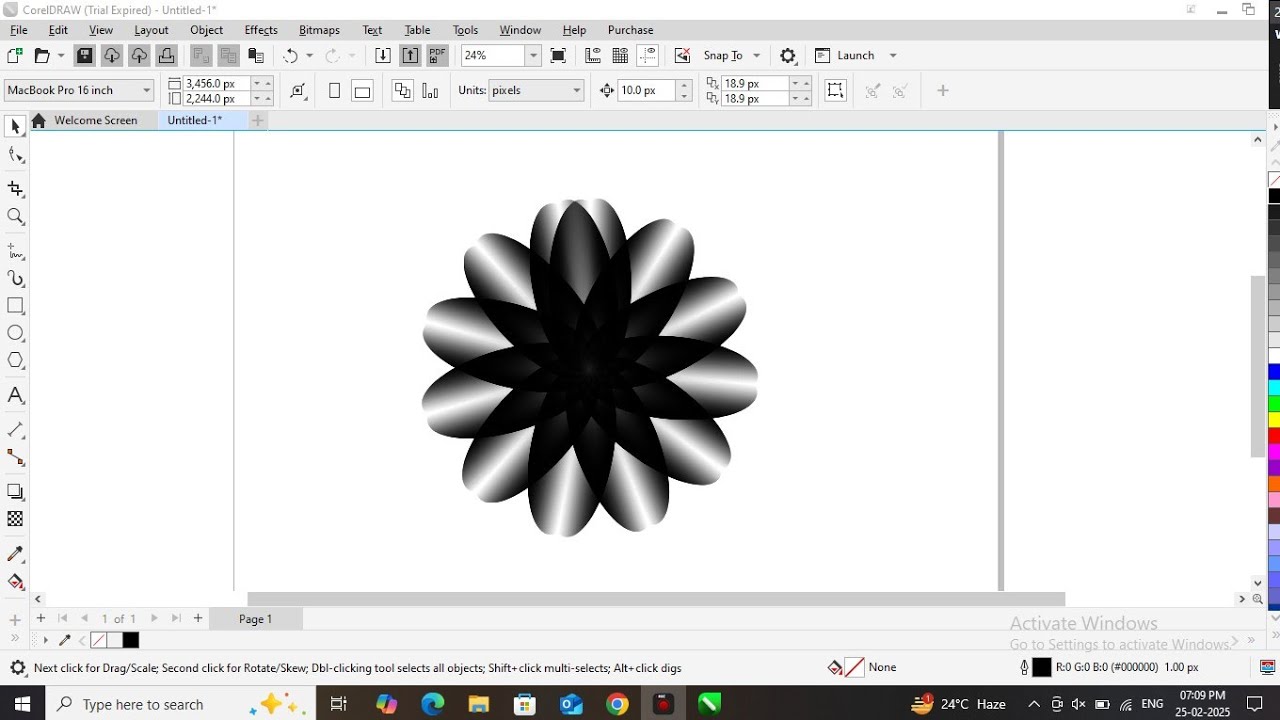 How to make a easy flower design on Corel draw 🌺//Corel draw//full ...