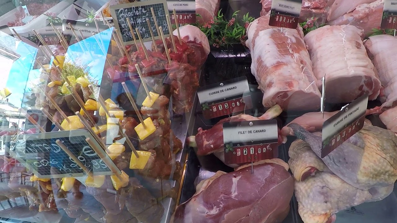 At the butcher in France- amazing meat - YouTube