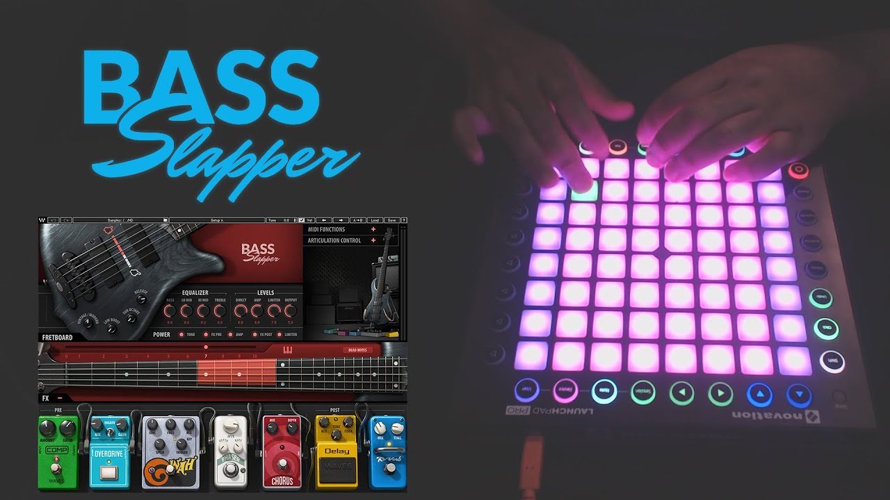 Waves Bass Slapper Virtual Instrument [Electronic Music Demo] - YouTube