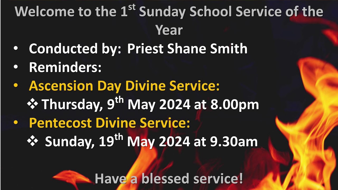 NAC NSW & VIC District - Sunday School Service - YouTube