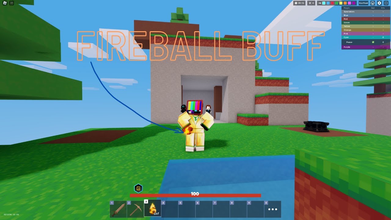 Bedwars Buffed Fireballs - YouTube