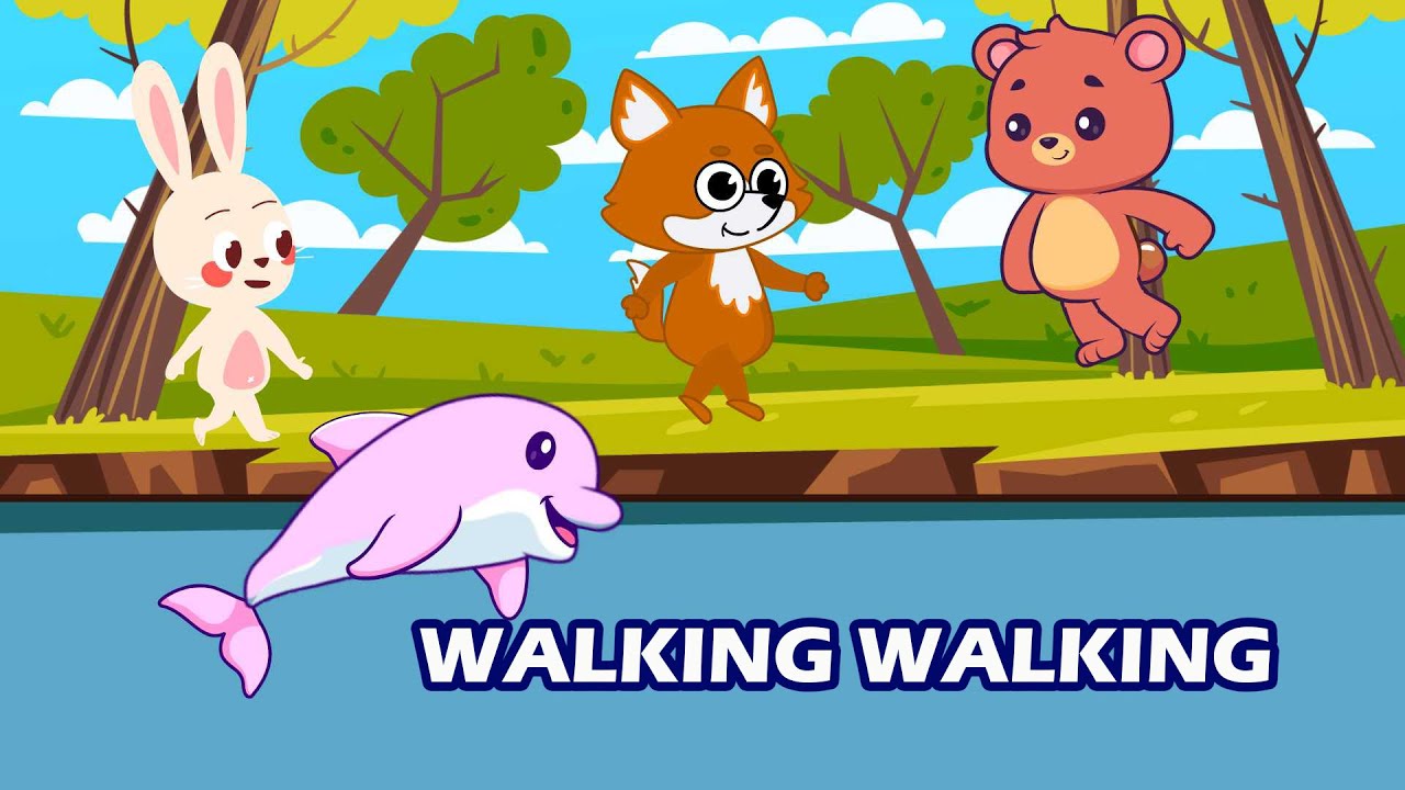 Walking Walking | Kids & Nursery Rhymes | Sing Along Song | Animated ...