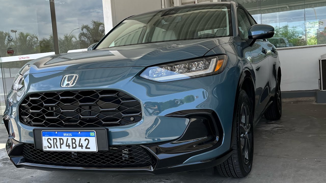 💥NOVO HONDA ZR-V 2024 AZUL AURORA que carro bom de usar na cidade, veja ...
