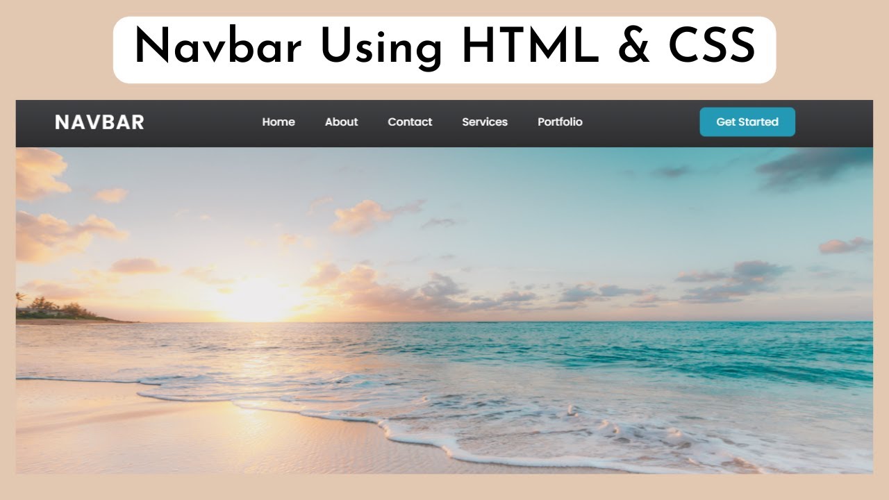 How To Create Navigation Bar Using Html And Css Youtube 3106