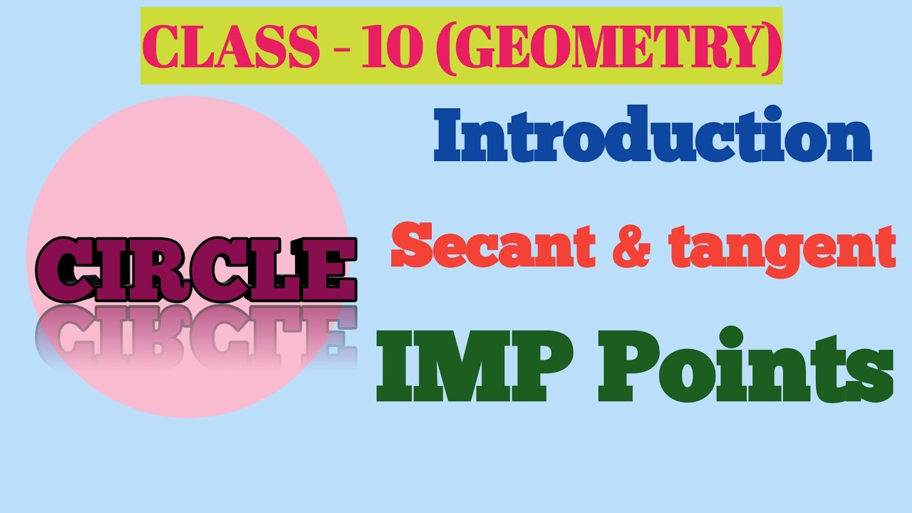 Circle Introduction from basic class 10 Maths Geometry Maharashtra ...
