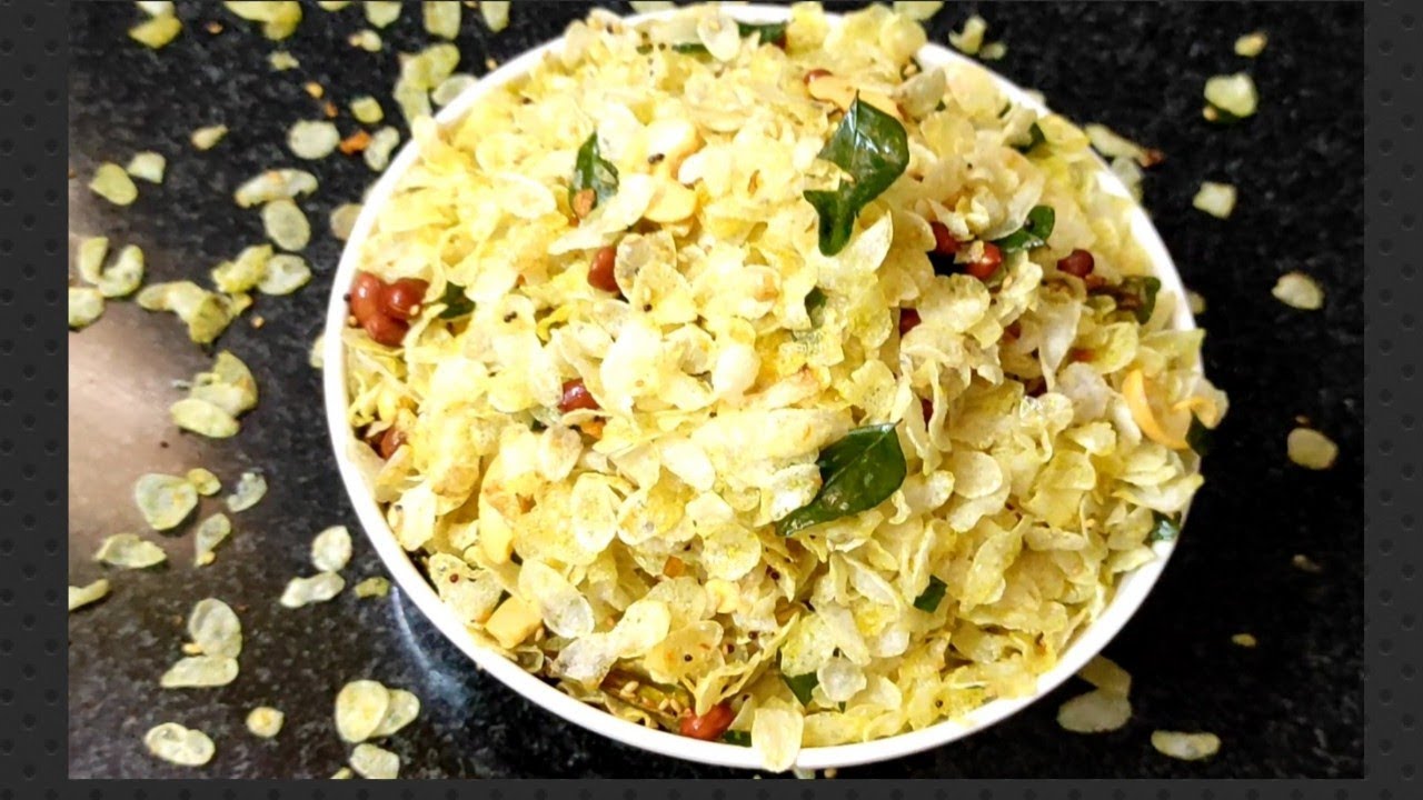 jowar poha mixture,telugu, Jonnala atukula mixture, Jowar chivda,poha ...