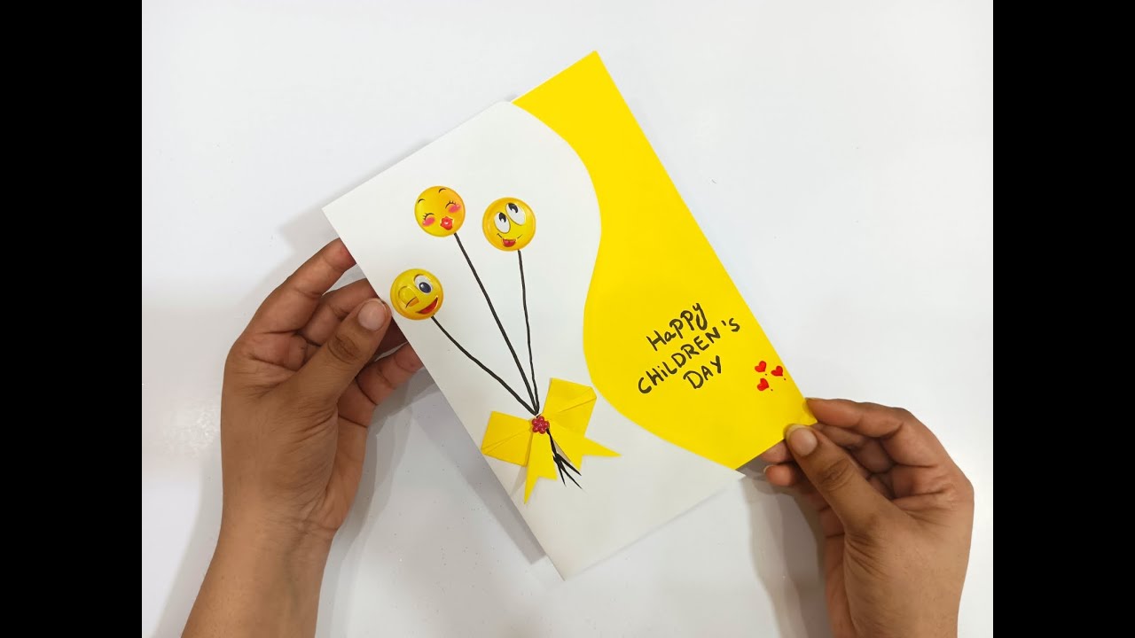 How To Make Children Day Card | handmade Greeting Card #childrendaycard ...