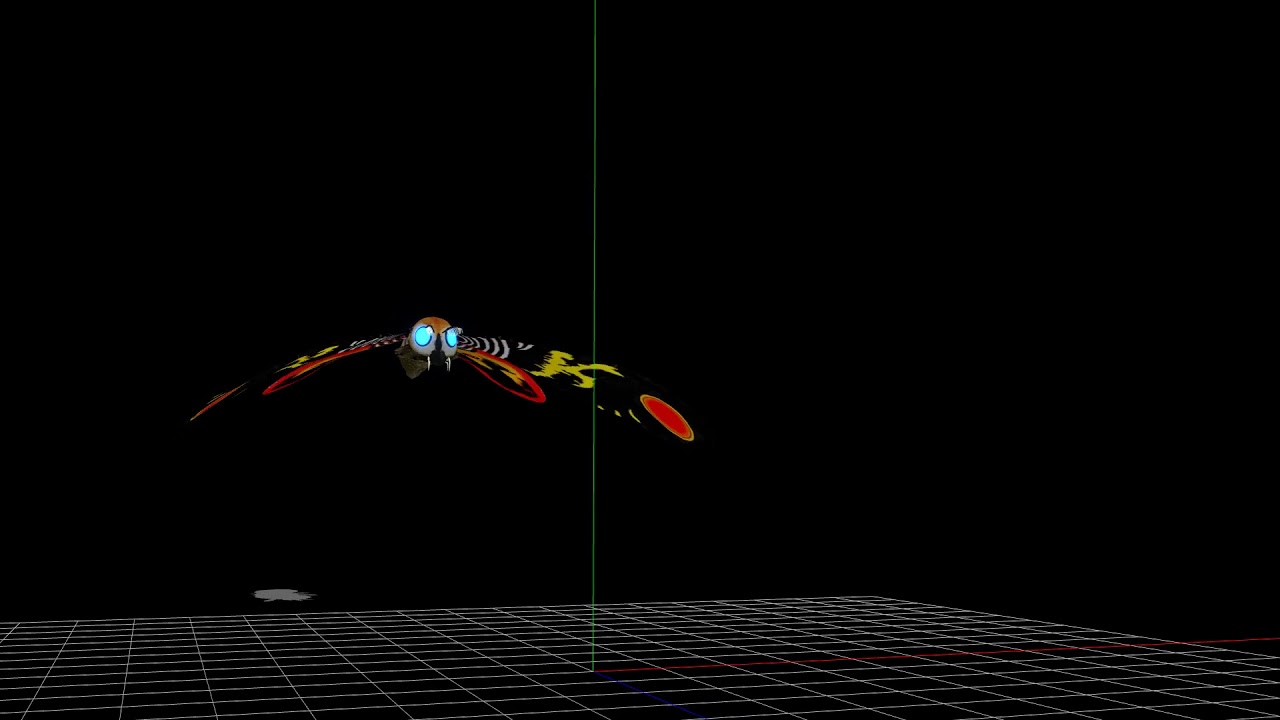 Mothra Test Animation - YouTube