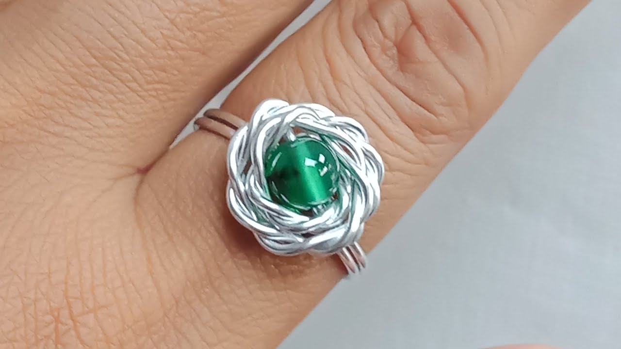 Tutorial Cara Membuat Cincin Wire Batu Model Mawar / DIY Rose Ring Wire ...